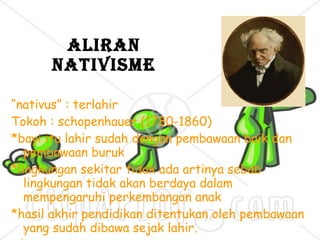 pengantar ilmu pendidikan - Aliran Konvensional | PPT