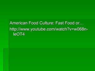 American Food | PPT