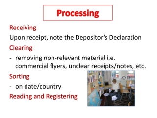 Archival Working Process | PPTX