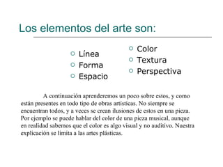 7 Elementos Del Valor Del Arte