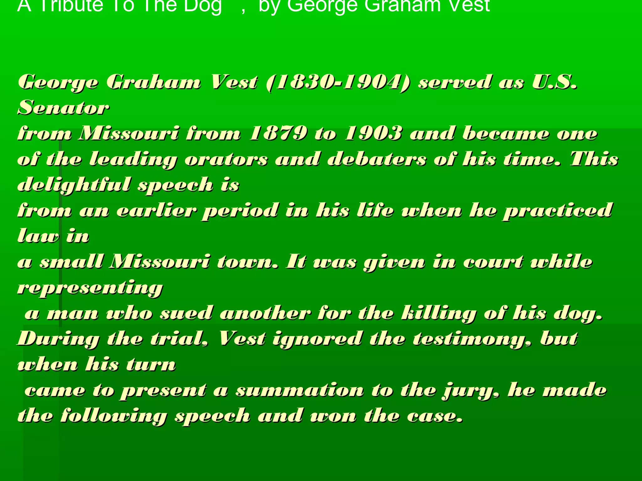 A tribute to the dog | PPT