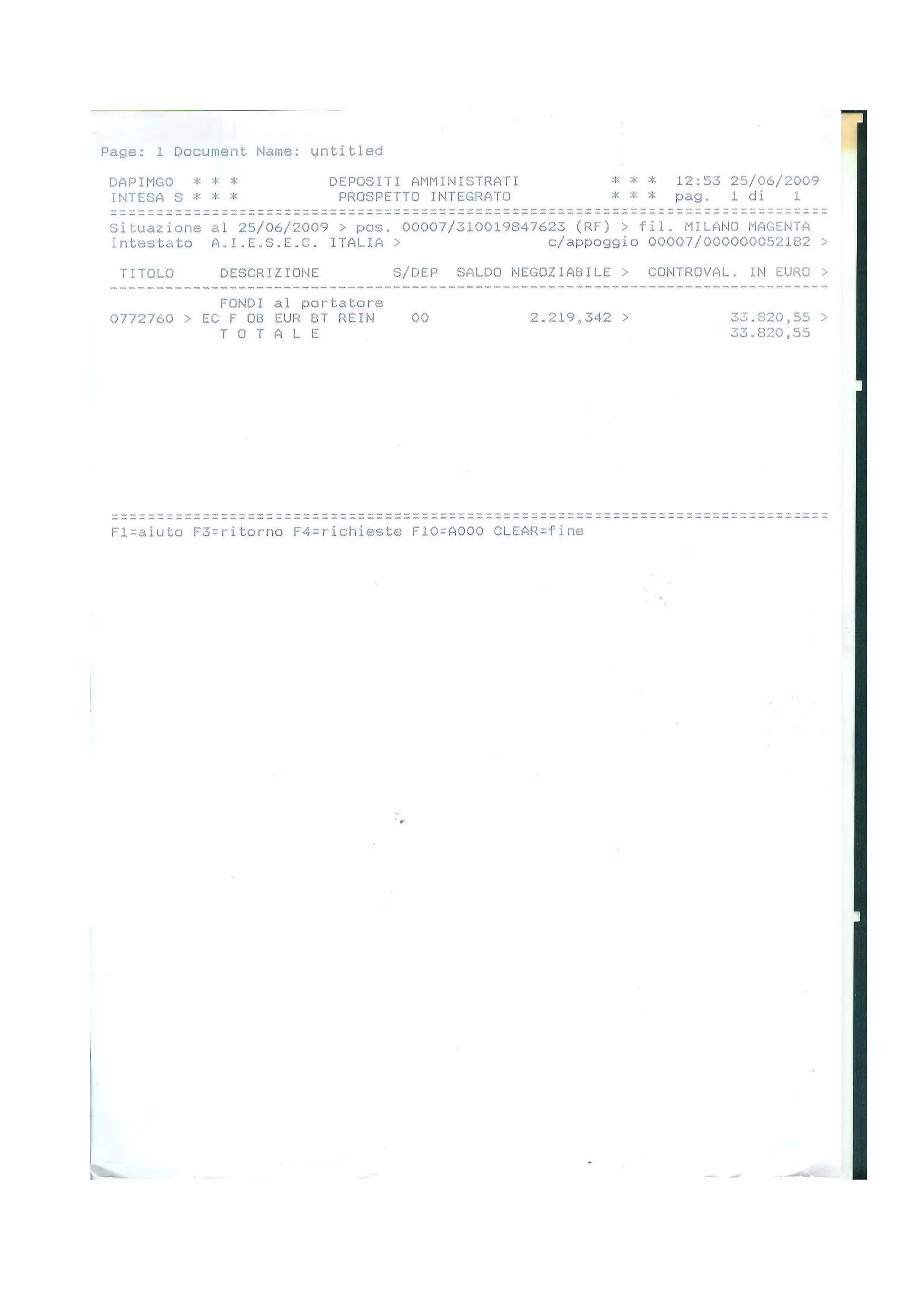 AIESEC in Italy Bank Account | PDF