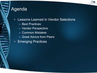 Best Practices in Software Vendor Selection | PPTX