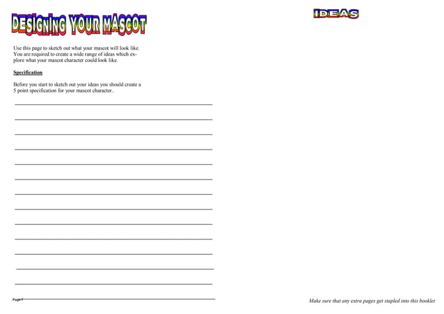 Year 9 Graphics Booklet | PPT