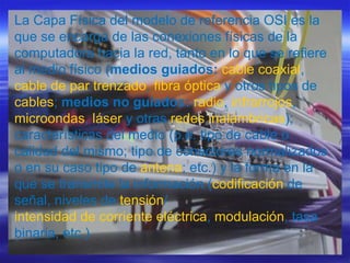 Capa fisica Modelo Osi | PPT