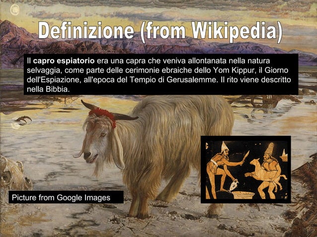 C:\Fakepath\Capro Espiatorio | PPT