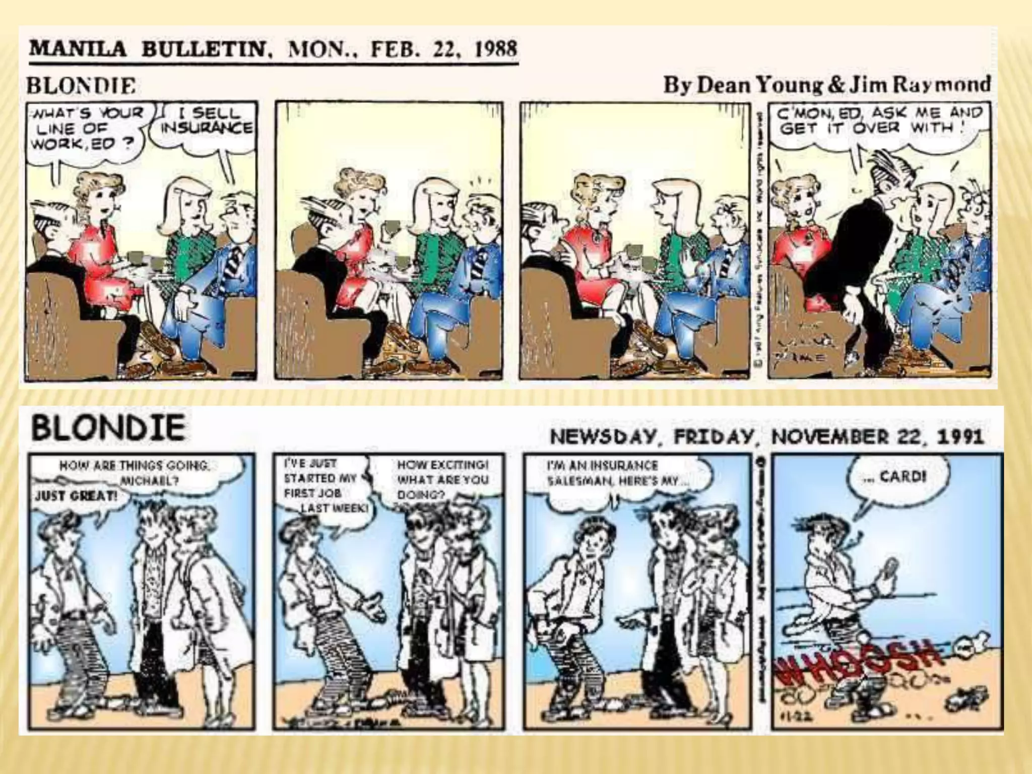 Cartoon Strips About Life & Insurance | PPTX