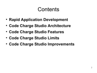 CodeCharge Studio RAD tool | PPT