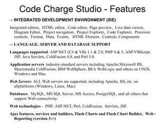 CodeCharge Studio RAD tool | PPT