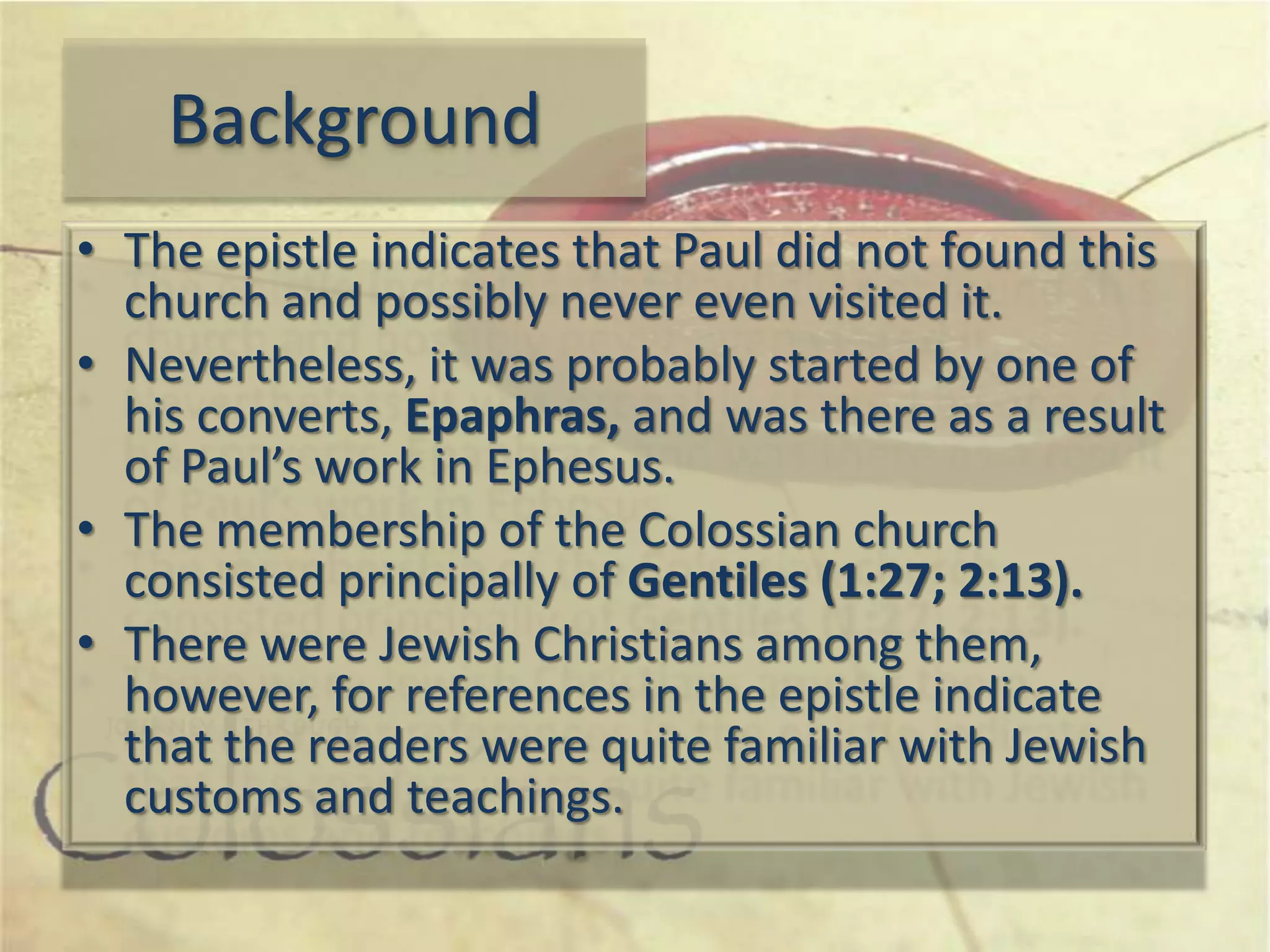 Book of Colossians | PPTX