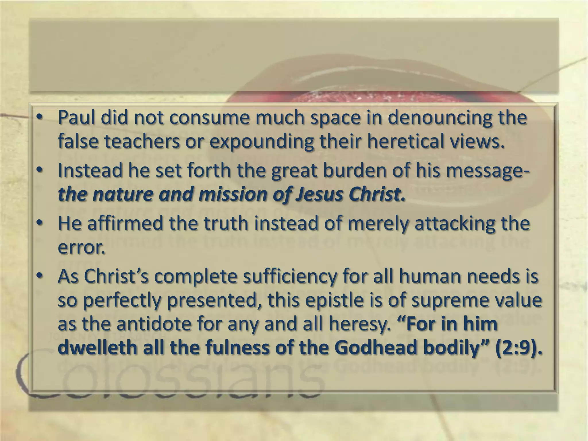 Book of Colossians | PPTX