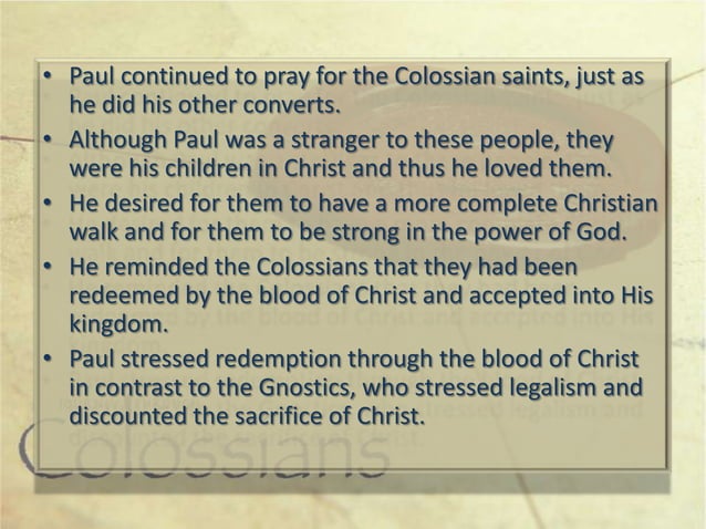 Book of Colossians | PPTX | Christianity | Religion & Spirituality