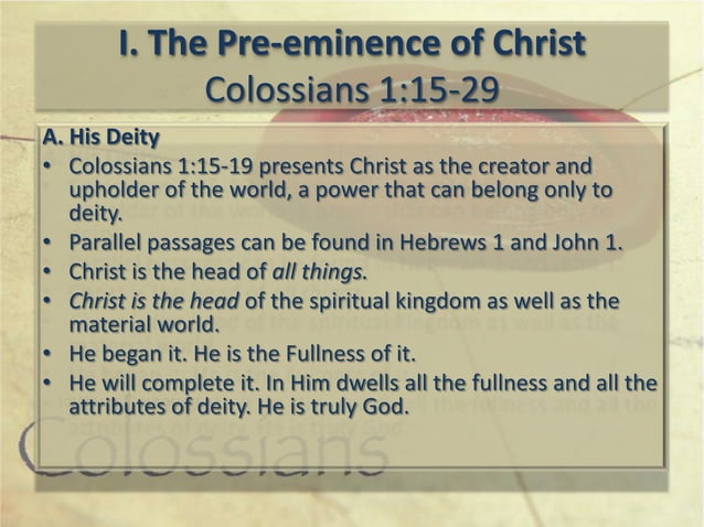 Book of Colossians | PPTX | Christianity | Religion & Spirituality