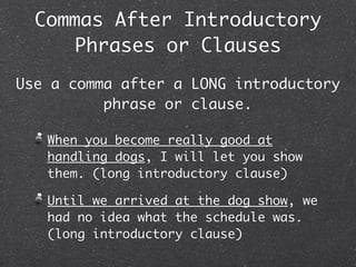 Commas (Part One) | PPT