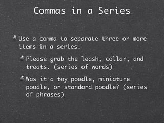 Commas (Part One) | PPT