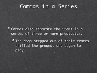 Commas (Part One) | PPT