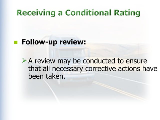 Federal DOT Compliance Review PPT | PPT