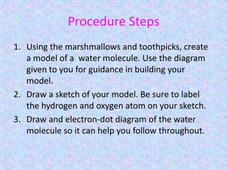 Covalent Marshmallows | PPTX | Chemistry | Science