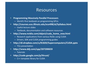 Introduction to parallel computing using CUDA | PPT
