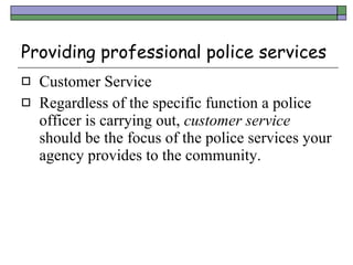 Customer Service, CIT and Policing | PPT
