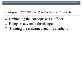 Customer Service, CIT and Policing | PPT