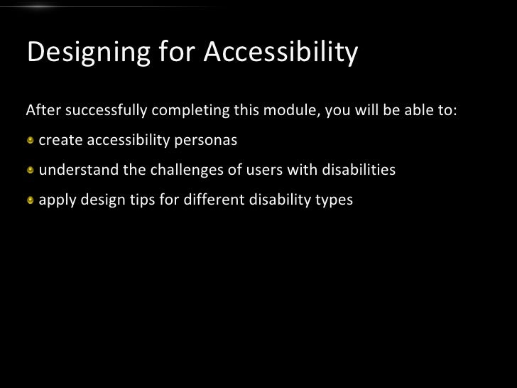 Design for Accessibility