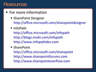 Streamlining Business Processes with InfoPath and SharePoint | PPT