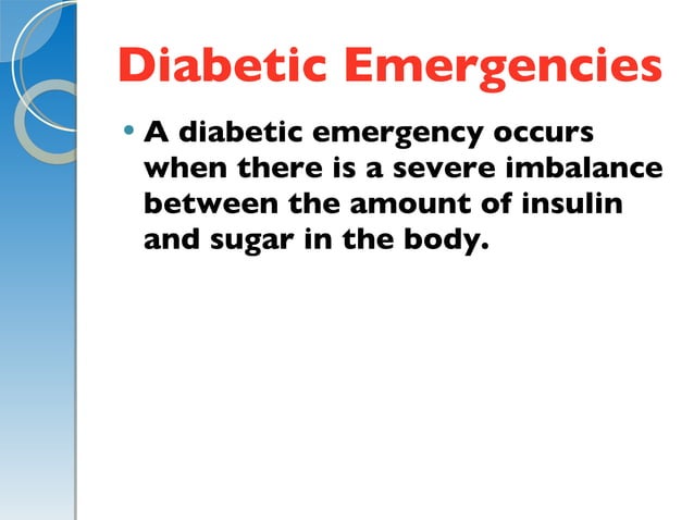 Diabetic Emergancy | PPT