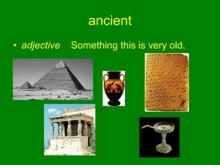 Digging Up the Past VOCABULARY | PPT