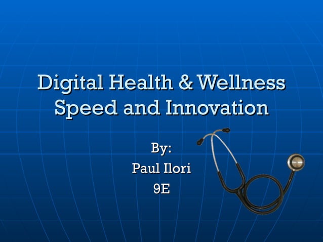 Digital Health and Wellness Presentation | PPT