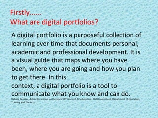 Digital Portfolios Presentation | PPT