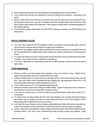 Disaster Emergency Plan Template For Families | DOCX