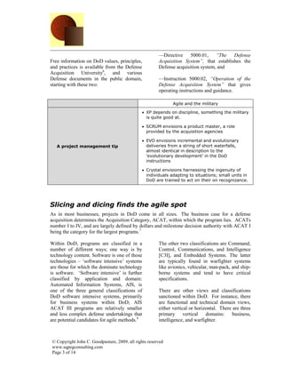 Agile and the DoD | PDF
