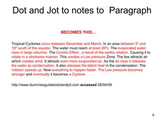 Dot and Jot Notetaking | PPT