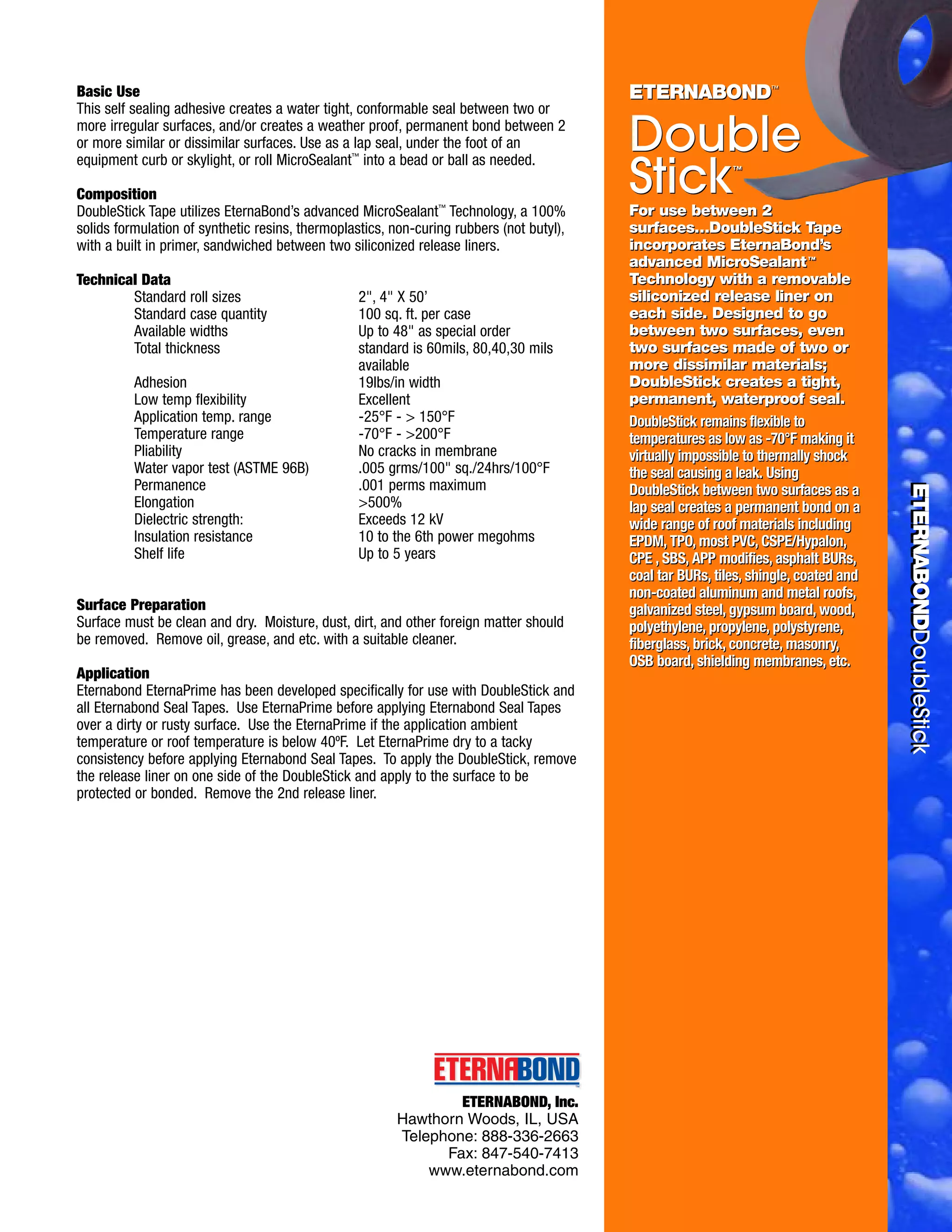 Eternabond Double Stick Roof Tape | PDF