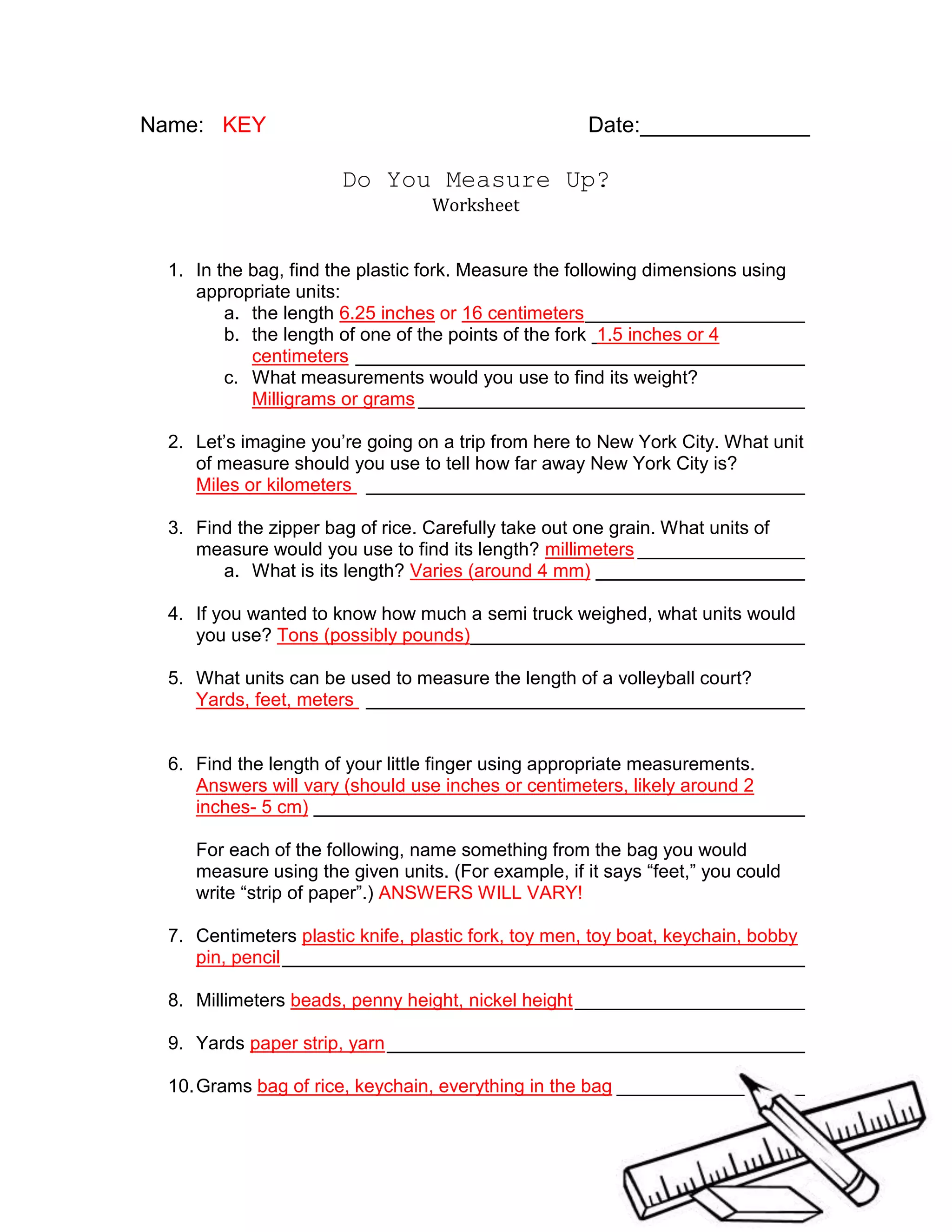 Do you measure up? Worksheet | DOCX