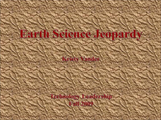 Earth Science Jeopardy | PPT