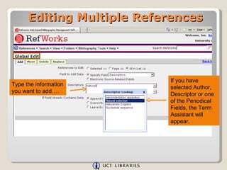 Editing Multiple References | PPT