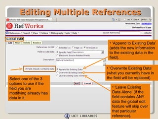 Editing Multiple References | PPT