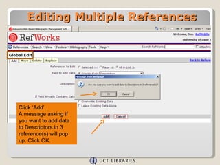 Editing Multiple References | PPT