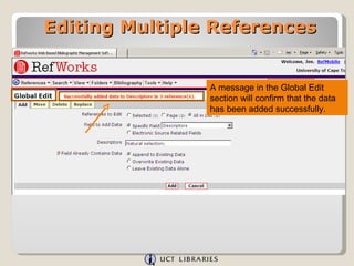 Editing Multiple References | PPT