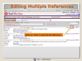 Editing Multiple References | PPT