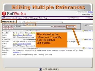 Editing Multiple References | PPT