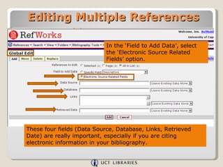 Editing Multiple References | PPT