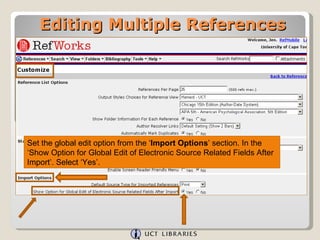 Editing Multiple References | PPT