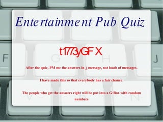 Pub Quiz | PPT