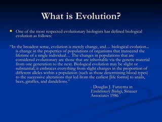 Evolution | PPT | Genetics | Science
