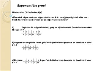 exponentiële groei en formules | PPT
