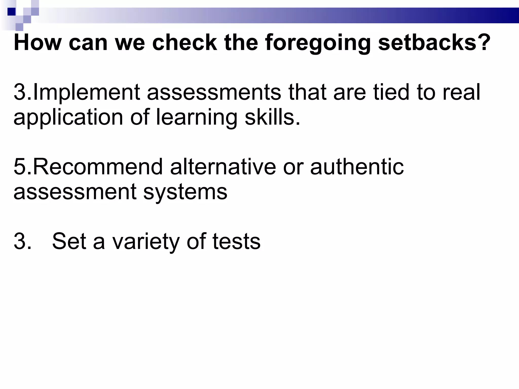 EFFECTIVE TESTING: AN ESSENTIAL REQUIREMENT FOR ENGLISH PROGRAMMES | PPT