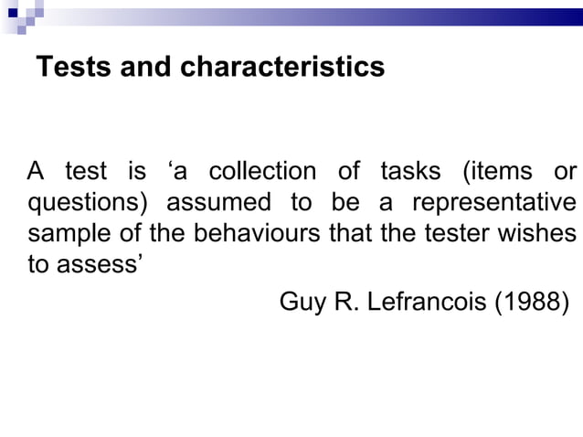 EFFECTIVE TESTING: AN ESSENTIAL REQUIREMENT FOR ENGLISH PROGRAMMES | PPT